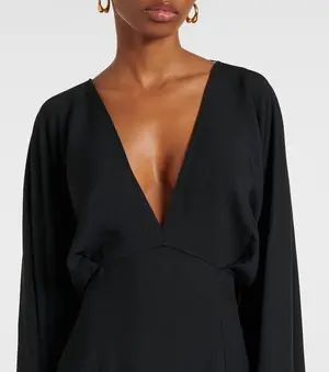TALLER MARMO Magnifique Fringed Crêpe Gown