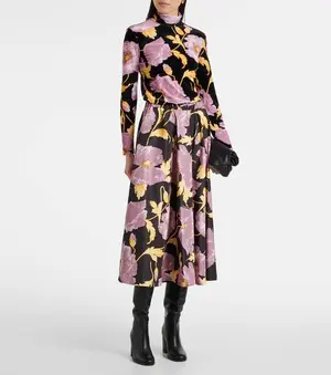La DoubleJ Floral Midi Skirt