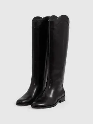 Paige Raina Leather Knee-high Riding Boots