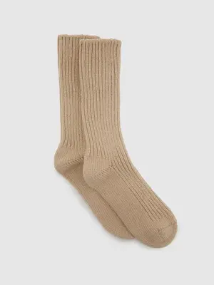 REISS Carmen Rib-Knit Cashmere Blend Socks