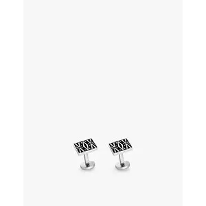 CARTIER C De Sterling-silver Cufflinks - Silver And Black