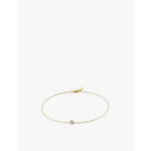 Monica Vinader 14ct Yellow-gold And 0.1ct Lab-grown Diamond Bracelet - Yellow Gold