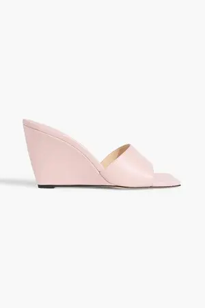 WANDLER Gaia Leather Wedge Mules