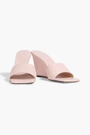 WANDLER Gaia Leather Wedge Mules