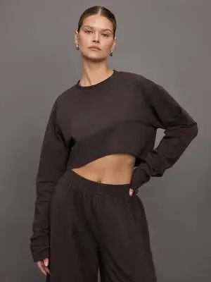 Norma Kamali Oversized Cropped Top