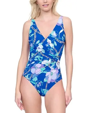 GOTTEX Memories Of Capri One Piece Swimsuit - Blue Multi