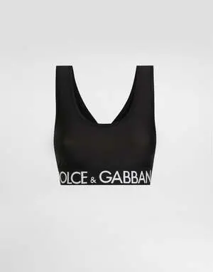 Dolce & Gabbana Spandex Jersey Top - Black