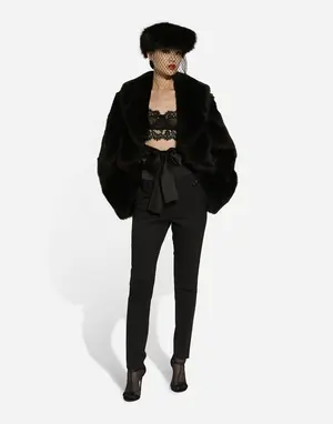 Dolce & Gabbana Short Lambskin Jacket With Belt