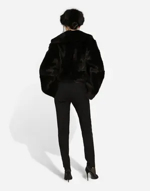 Dolce & Gabbana Short Lambskin Jacket With Belt