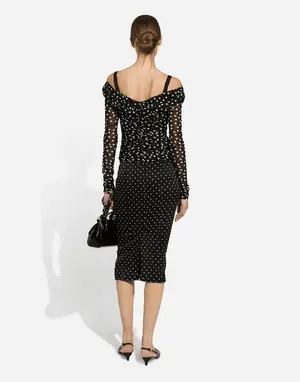 Dolce & Gabbana Polka-dot Tulle Top - Print