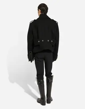 Dolce & Gabbana Short Military-style Wool Coat - Black