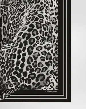 Dolce & Gabbana Leopard- Silk Twill Foulard - Print