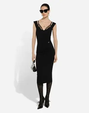 Dolce & Gabbana Sleeveless Knit Dress With Dg Logo