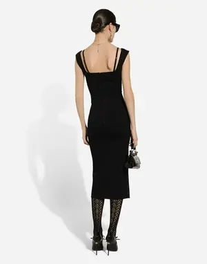 Dolce & Gabbana Sleeveless Knit Dress With Dg Logo