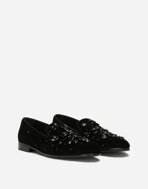 Dolce & Gabbana Velvet Slippers