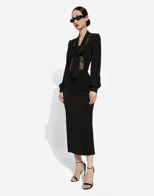 Dolce & Gabbana Silk Shirt With Lace Inlay