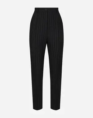 Dolce & Gabbana Tailored Pinstripe Wool Pants - Multicolor