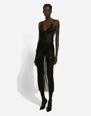 Dolce & Gabbana Stretch Tulle Midi Dress