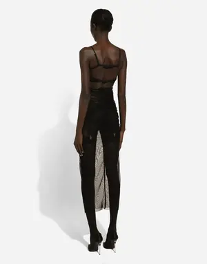 Dolce & Gabbana Stretch Tulle Midi Dress