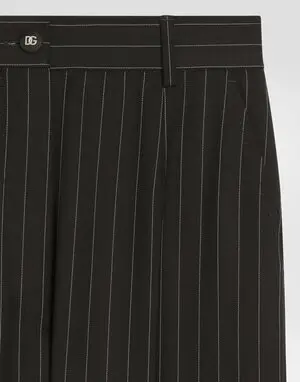 Dolce & Gabbana High-waisted Pinstripe Twill Pants - Multicolor