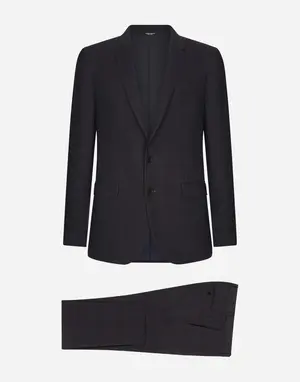 Dolce & Gabbana Single-breasted Glen Plaid Martini-fit Suit - Blue