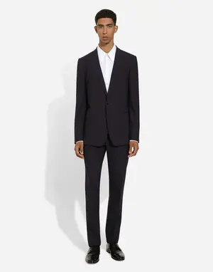 Dolce & Gabbana Single-breasted Glen Plaid Martini-fit Suit - Blue