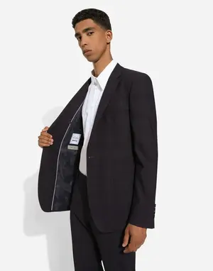 Dolce & Gabbana Single-breasted Glen Plaid Martini-fit Suit - Blue