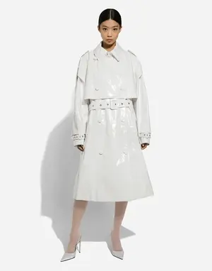 Dolce & Gabbana Coated Cotton Trench Coat