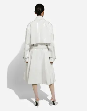 Dolce & Gabbana Coated Cotton Trench Coat