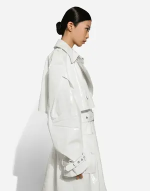 Dolce & Gabbana Coated Cotton Trench Coat