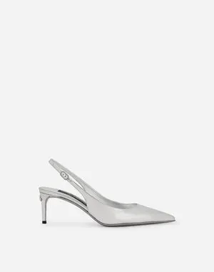 Dolce & Gabbana Mirrored Calfskin Slingbacks
