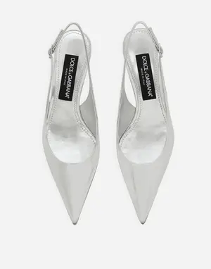 Dolce & Gabbana Mirrored Calfskin Slingbacks