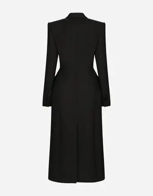 Dolce & Gabbana Double-breasted Wool Gabardine Tuxedo Coat With Padded Hips