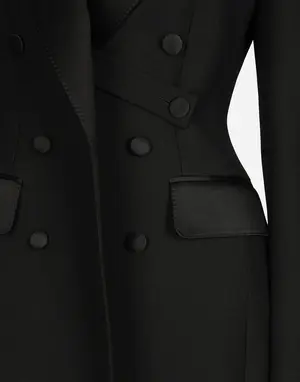 Dolce & Gabbana Double-breasted Wool Gabardine Tuxedo Coat With Padded Hips