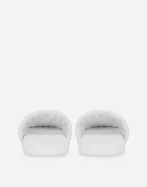 Dolce & Gabbana Embroidered Terry Cotton Slippers - Multicolor