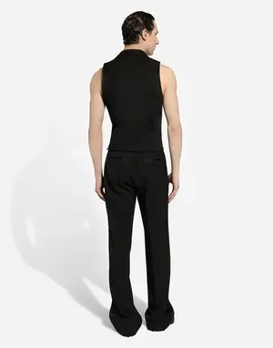 Dolce & Gabbana Single-breasted Gabardine Vest - Black