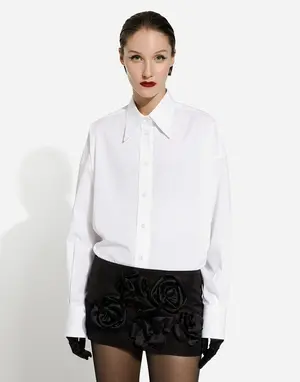 Dolce & Gabbana Ottoman Mini Skirt With Floral Appliqu