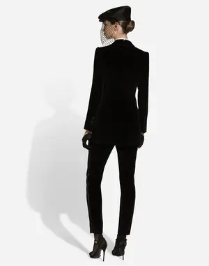 Dolce & Gabbana Single-breasted Velvet Tuxedo Jacket - Black