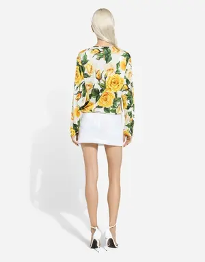 Dolce & Gabbana Sequined Miniskirt - White