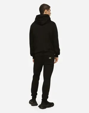 Dolce & Gabbana Jersey Zip-up Hoodie - Black