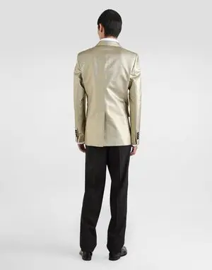 Dolce & Gabbana Single-breasted Lamé Jacquard Tuxedo Jacket - Gold