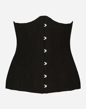 Dolce & Gabbana Cotton Bustier Belt - Black