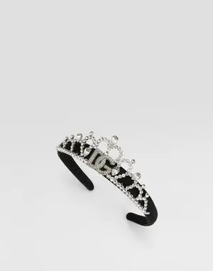 Dolce & Gabbana Satin Tiara With Rhinestones