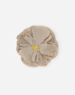 Dolce & Gabbana Floral Poplin Brooch - Beige