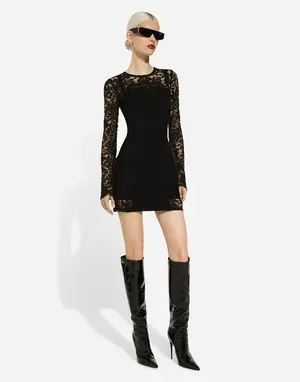 Dolce & Gabbana Cordonetto Lace Mini Dress - Black