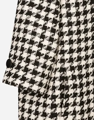Dolce & Gabbana Single-breasted Macro-houndstooth Wool Coat