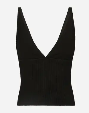 Dolce & Gabbana Viscose-knit Vest Top - Black