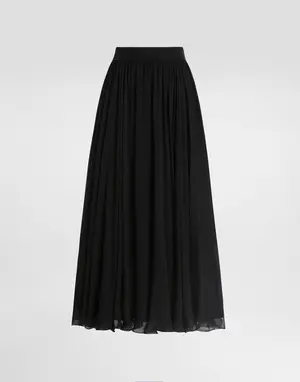 Dolce & Gabbana High-waisted Chiffon Circle Skirt