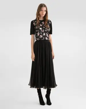 Dolce & Gabbana High-waisted Chiffon Circle Skirt