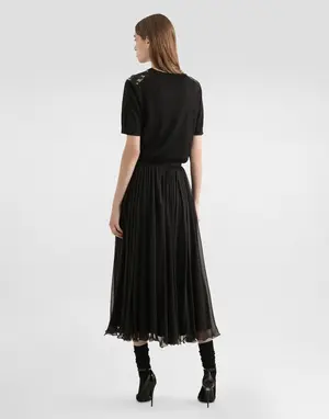 Dolce & Gabbana High-waisted Chiffon Circle Skirt